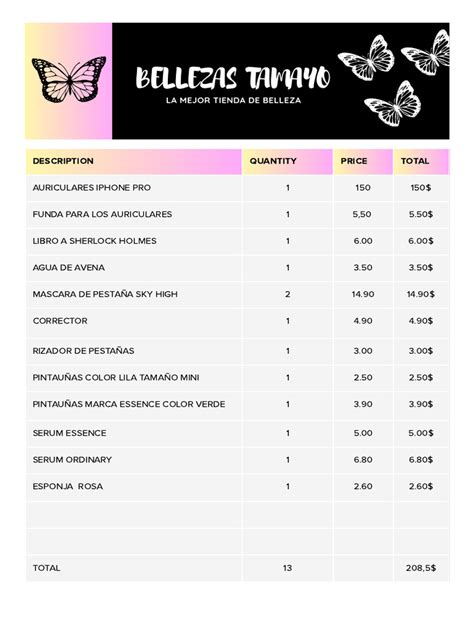 Sales Invoice Professional Doc In Black Pink Purple Tactile 3d Style Pdf