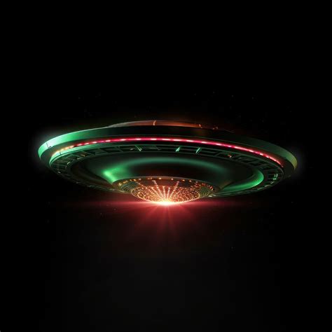 Flying Saucer Light Lighting Green Premium Photo Illustration Rawpixel