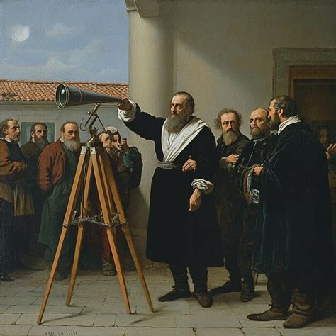 Galileo Galilei Demonstrating His Telescope To The Public During The