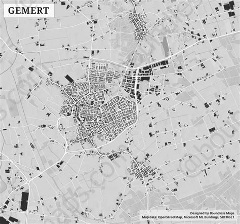 Gemert Figure Ground Vector Map 150k Boundless Maps