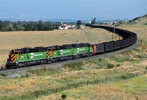 Bn 8301 Burlington Northern Railroad Emd Sd60 At Alliance Nebraska By Bill Edgar Burlington