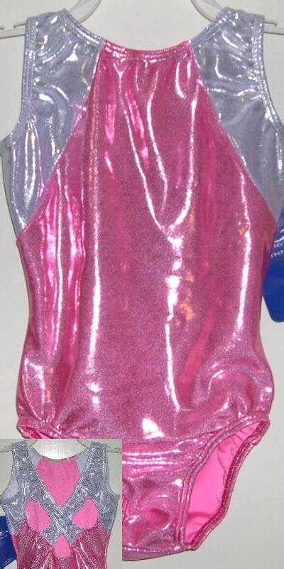 Pink Bubblegum Silver Mystique Leotard With Cool Clover Back Mw1453231 Xl