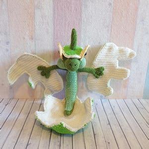 Pokemon Amigurumi Shiny Flapple Plush Crochet Doll Home Decor Fanart