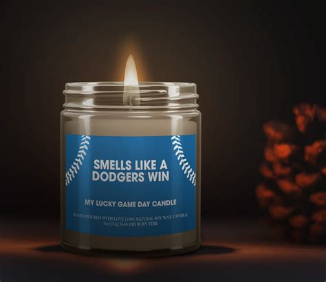 Smells Like A Dodgers Win Candle La Dodgers T Unique T For