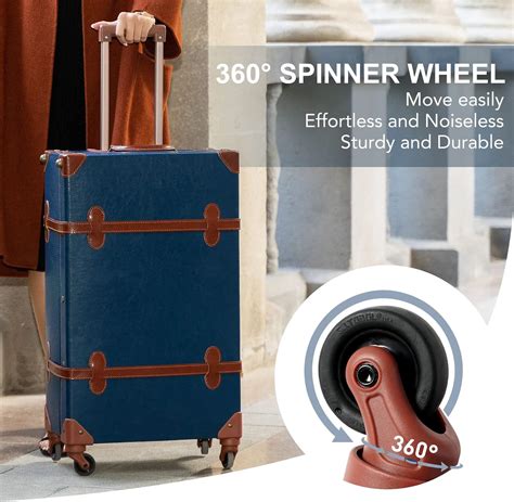 Review Universal Trotter Vintage Style Luggage Set 3 Piece Tsa Lock