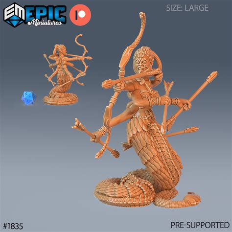 3d File Marilith Set ‧ Dnd Miniature ‧ Tabletop Miniatures ‧ Gaming