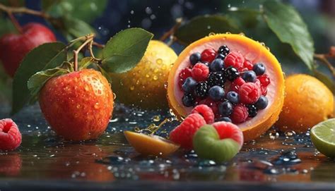 Premium Photo Fresh Fruits Assorted Fruits Background