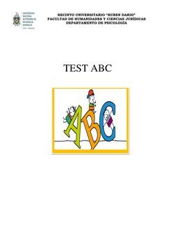 Guía Para Aplicación Del Test Abc Pdf Prueba Evaluación Aprendizaje