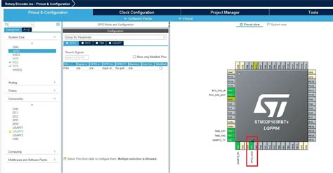 Stm32 Nucleo Timer Encoder Mode With Rotary Encoder Example