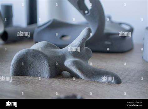 Prototype Model Part Of Human Bone Printed On Powder 3d Printer Close