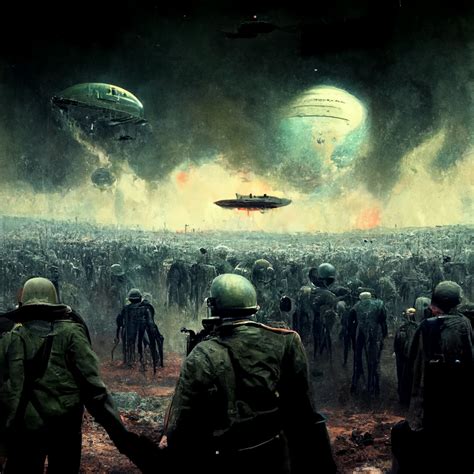 Ww2 Style Humans Vs Aliens Monster Fantasie