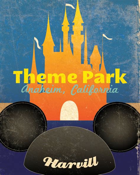 Theme Park Poster Harvill Design