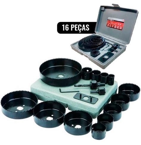 Jogo Kit De Serra Copo P Madeira C 12 Peças 704729 Mtx Luminis