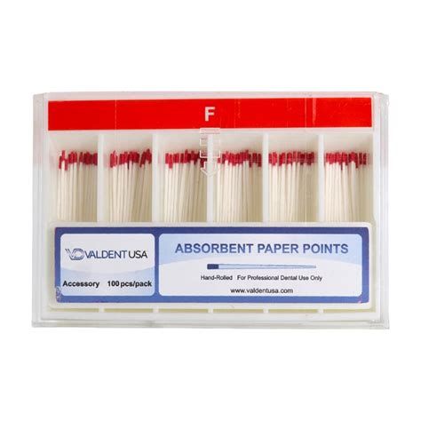 Valdent Usa Fine Absorbent Paper Points Red 100pk Net32