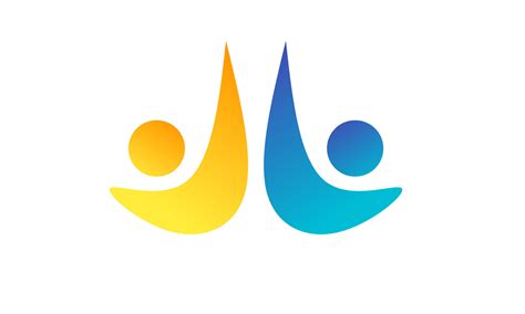 Logotipo De Personas Gemelas De éxito Abstracto Para La Comunidad La
