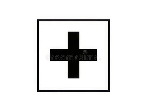 White Plus Sign Black Background