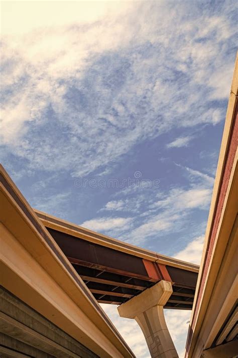 Structural Overpass In Perspective Overpass Structure Of Bridge