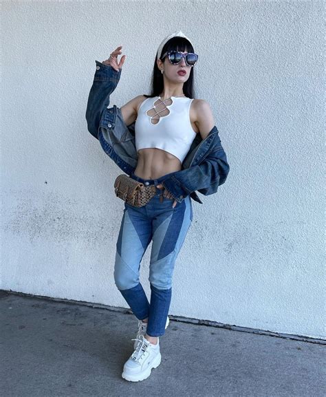White Crop Top Outfit With Jeans
