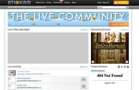 Aplicativo De Compartilhamento De Vídeo Com Transmissão Ao Vivo Stickam