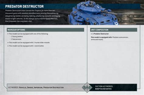 Warhammer 40k Predator Destructor
