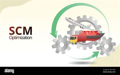 Scm Optimization Concept Supply Chain Managemnt Isometric 3d Style