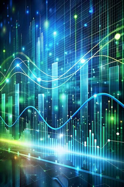 Premium Photo Dynamic Digital Data Visualization Abstract Hightech Flowing Graphs And Charts