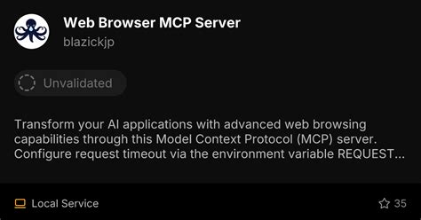 web browser mcp server mcp servers · lobehub