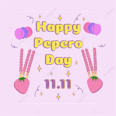 Happy Peppero Day Vector Background Peppero Day Peppero Day Cute