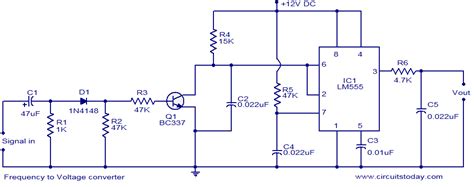 Lm555 Timer F To V Converter Circuit And Explanation Electronic