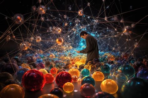 Premium Ai Image Scientist Simulating Molecules