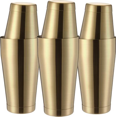 6 Pcs Cocktail Shakers Professional Bar Shaker Boston Set Stainless