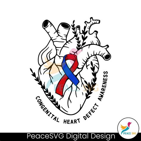 Congenital Heart Defect Awareness Svg Files For Cricut Peacesvg