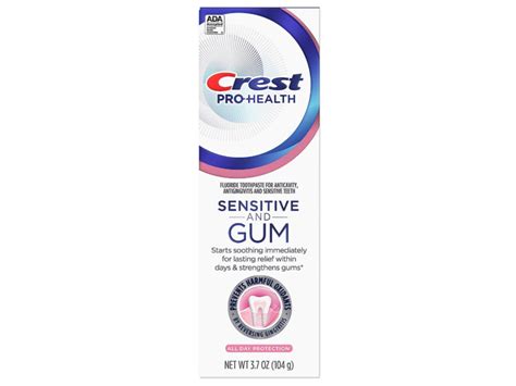 Crest Sensitive And Gum Anticavity Toothpaste 37 Oz104 G Ingredients