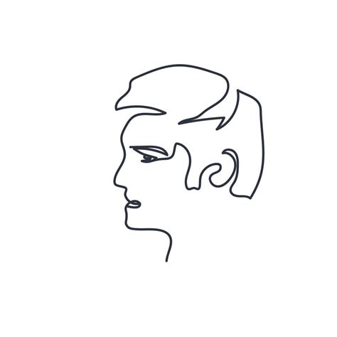 Male Face Drawing Outline