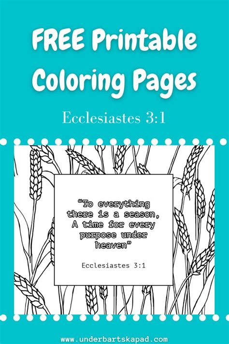 Printable Coloring Pages For Fall Ecclesiastes 31 Ecclesiastes