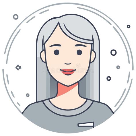 Woman Gray Hair Avatar Stock Illustrations 1490 Woman Gray Hair