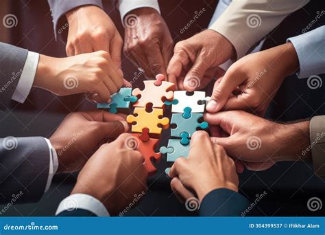 People Assembling Jigsaw Puzzle Connecting Mosaiced Pieces Together Vector Set Cartoondealer