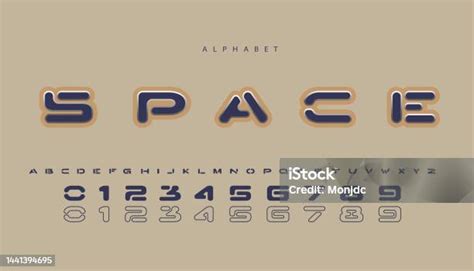 현대 최소 알파벳 글꼴입니다 추상 과학 현대 알파벳 글꼴 벡터 일러스트 레이 션 0명에 대한 스톡 벡터 아트 및 기타 이미지 0명 개체 그룹 고급 Istock