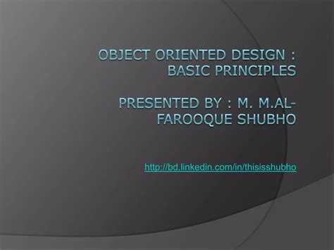 Object Oriented Design Solid Principles Ppt