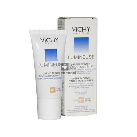 Vichy Lumineuse Crème Teintée Claire Satinée Peaux Sèches 30 Ml