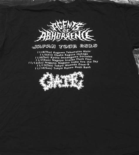 Agents Of Abhorrence Gate Tour T Shirt Grindfatherprod