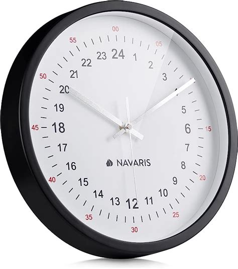 Navaris 24 Hour Analogue Wall Clock 24 Hour Unusual Quirky Wall Clock