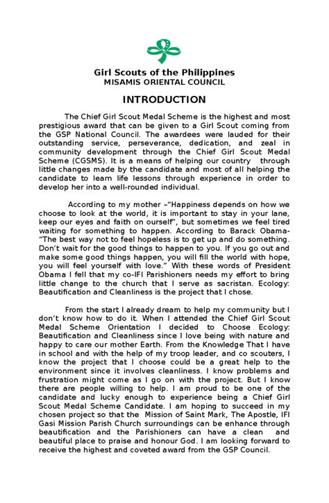 Gsp Introduction New Girl Scout Reference Girl Scouts Of The Philippines Misamis Oriental