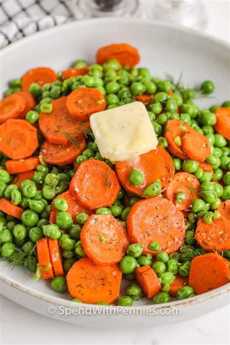 Buttery Peas And Carrots Frozen Peas And Carrots Recipe Carrot Recipes Side Dishes Peas And