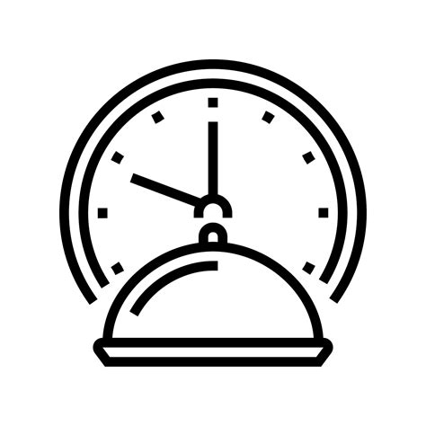 Cooking Time Line Icon Vector Illustration 10223548 Vector Art At Vecteezy