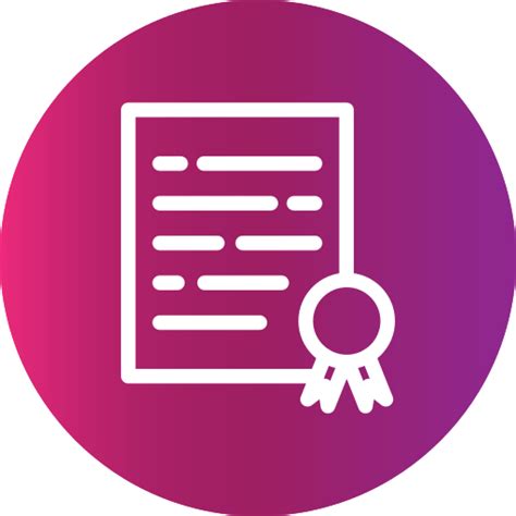 Icono De Certificación Generic Gradient Fill