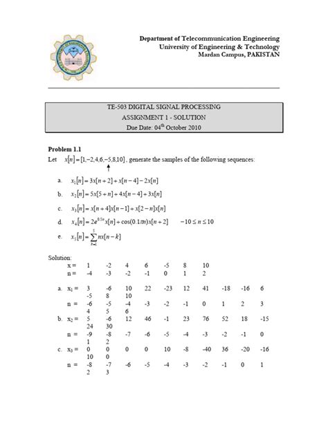 Assignment 1 Sol Pdf