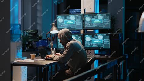 premium photo it fraud criminal hacking security system to steal big