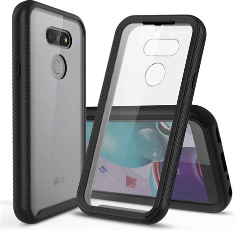CBUS Heavy Duty Phone Case With Built In Screen Protector Cover For LG K Full Body Black
