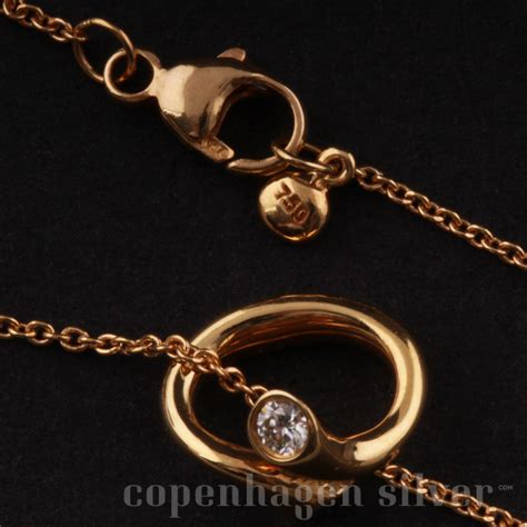 Georg Jensen Gold Magic Pendant W Diamonds 1513h Copenhagen Silver